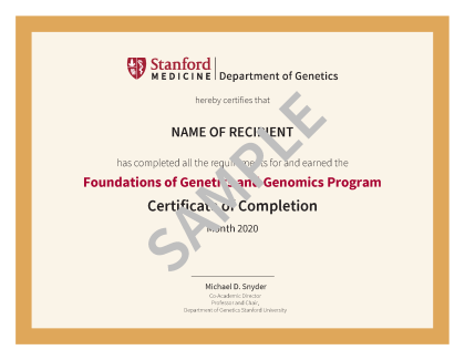 Foundations of Genetics and Genomics Program | Program | Stanford Online
